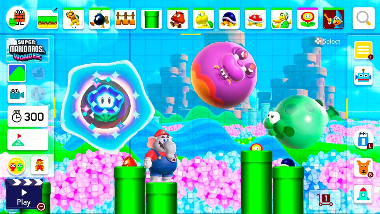 Super Mario Maker 2 (Mario Wonder Theme!!!) All Bosses Course Maker ...