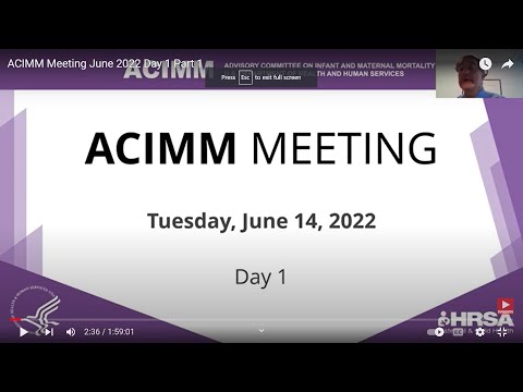 Part 1: ACIMM Meeting June 2022 Day 1