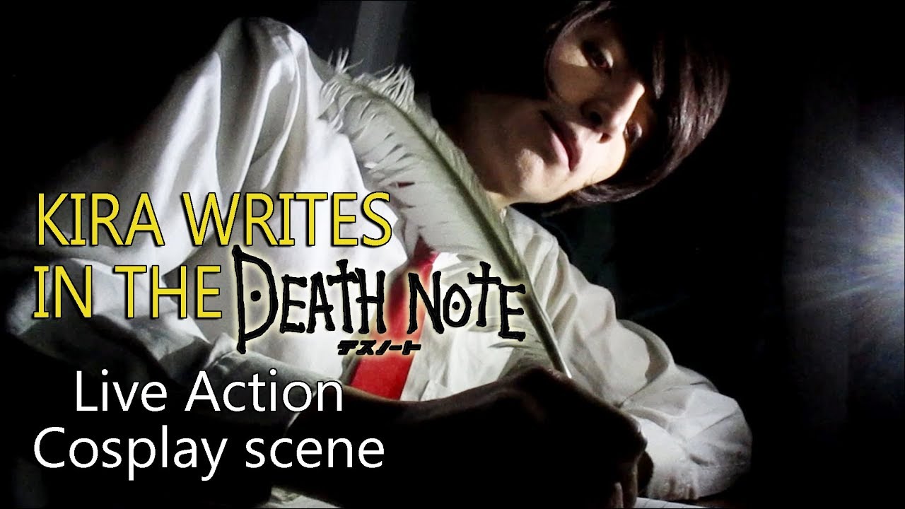kira escribiendo Escena Death Note (live action cosplay) - YouTube