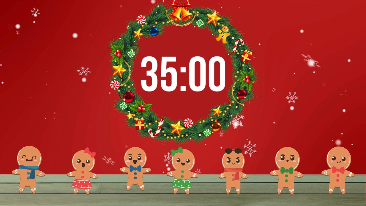 35 Minute Christmas Countdown Timer 🎄 | Festive Music & Santa Bells ...