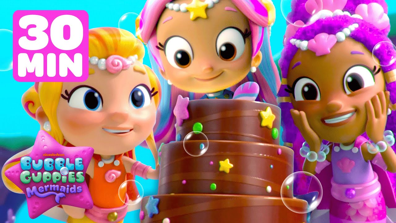 Super Bubble Guppies Mermaids CAKE Missions and Rescues! 🍰 🍩 | 30 ...