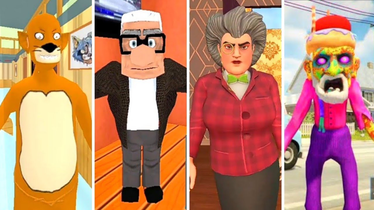 Scary Tom Granny, Hello Neighbor Dark Riddle, Scary Teacher Return 3D ...