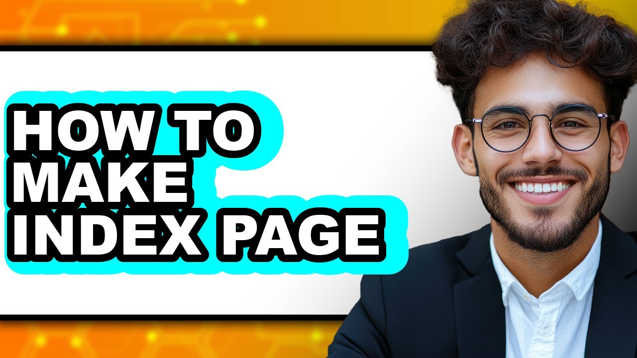 How to Make Index Page - Step by Step - YouTube