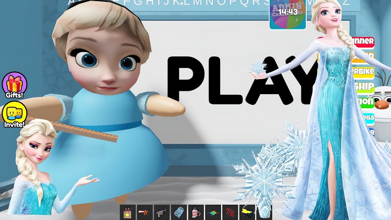 😲NEW 👸QUEEN ELSA BARRY'S PRISON SCHOOL ESCAPE OBBY FULL WAIKTHROUGH ...