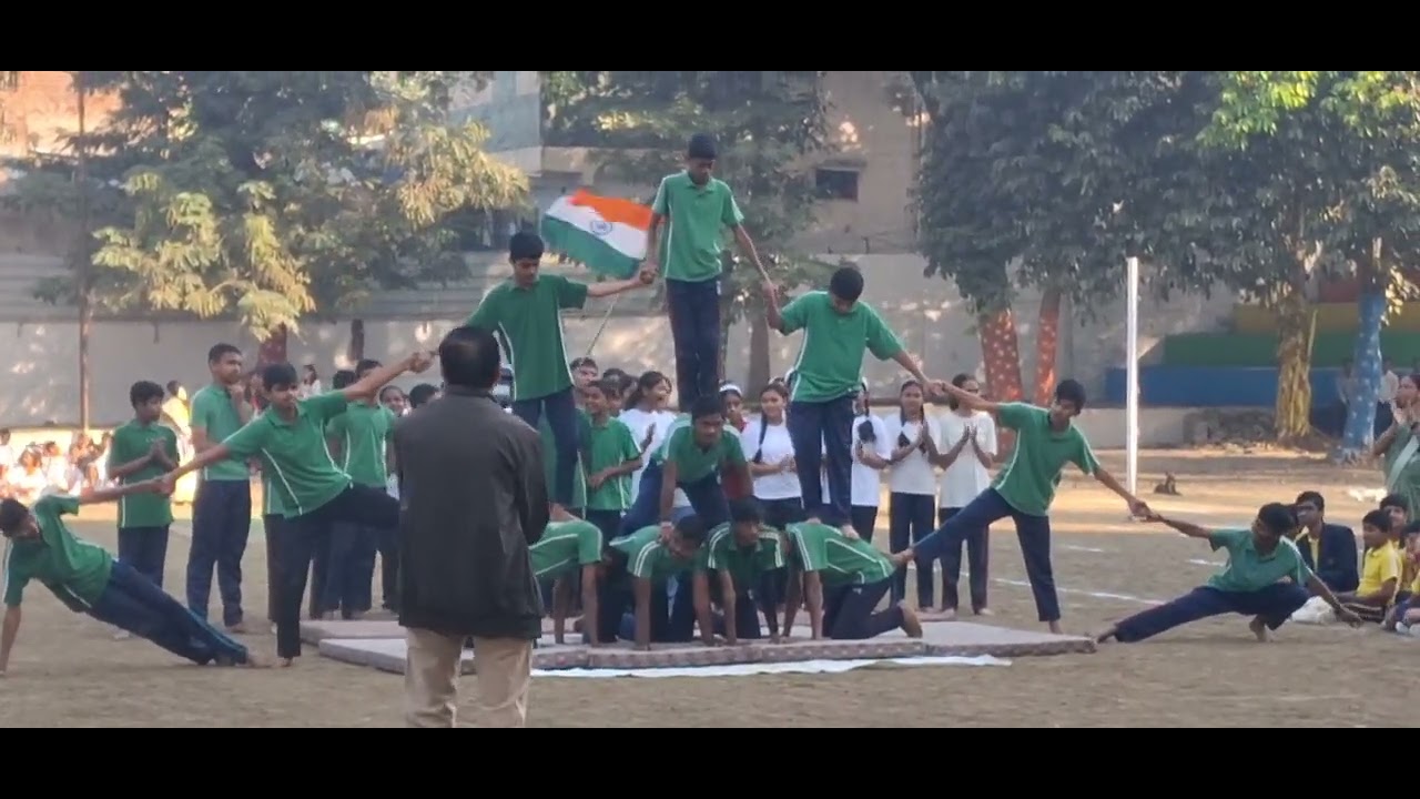 Vidya Niketan English Medium School Human Pyramid Demo - YouTube