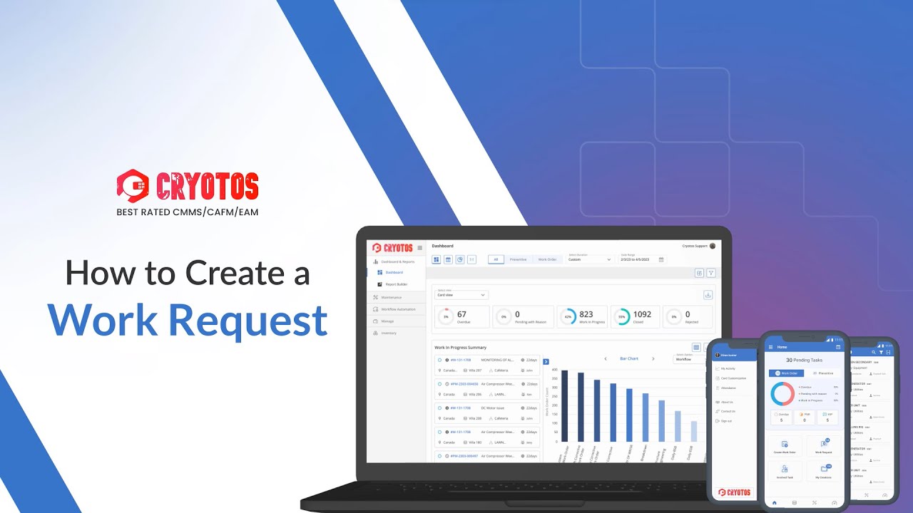 How to Create Work Requests in Cryotos CMMS Software? - YouTube