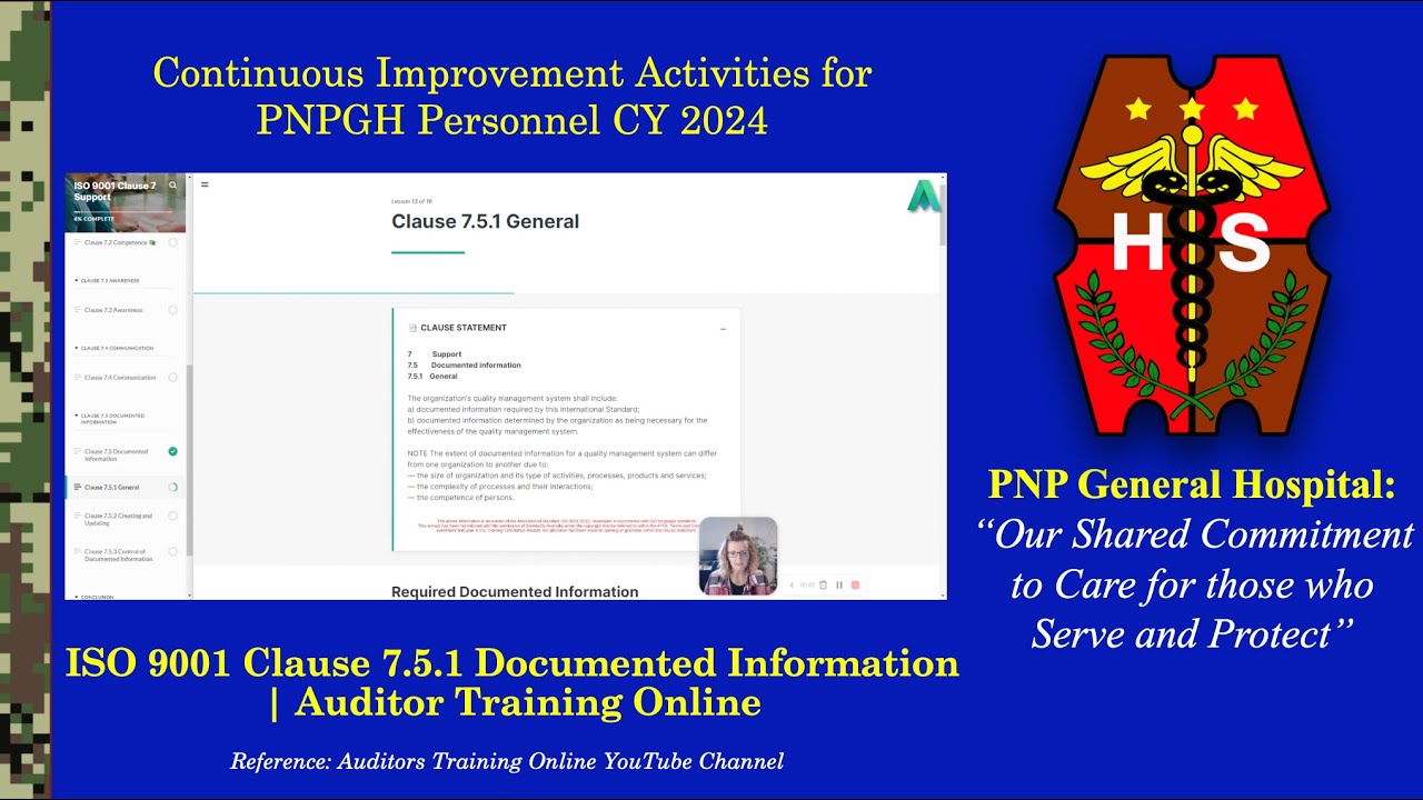 ISO 9001 Clause 7.5 Documented Information | Auditor Training Online ...