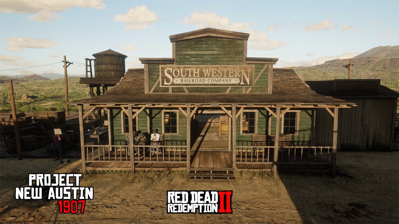 Armadillo Train Station - Project New Austin 1907 | RDR2 - YouTube