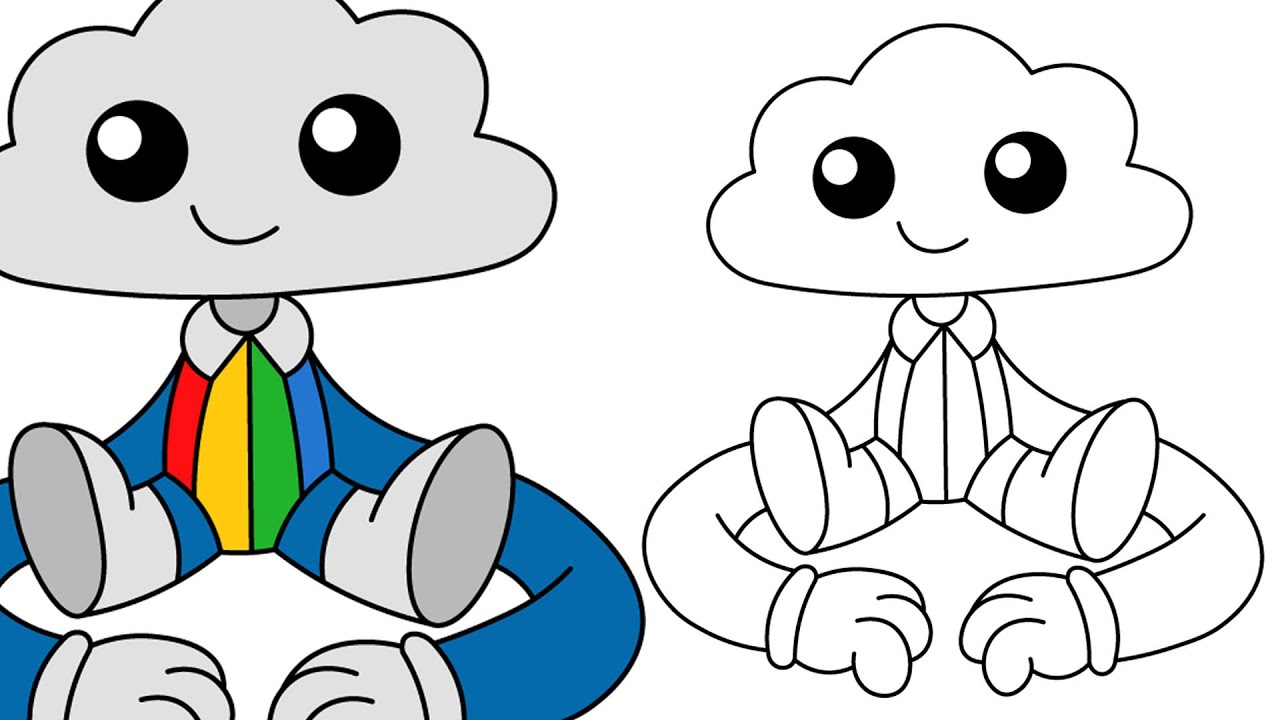 How to DRAW CLOUD BOY - Poppy Playtime | Art Famiya Darwing - YouTube