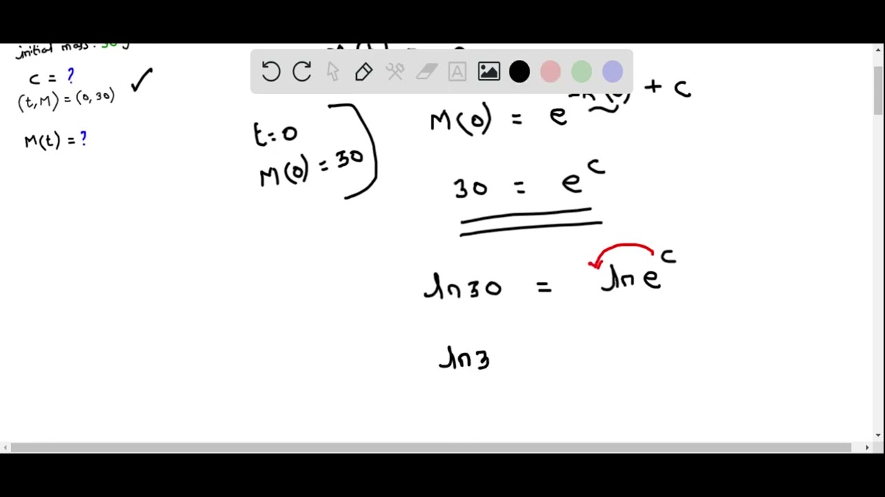 Calculus AB Solve diff equation by separable method - YouTube