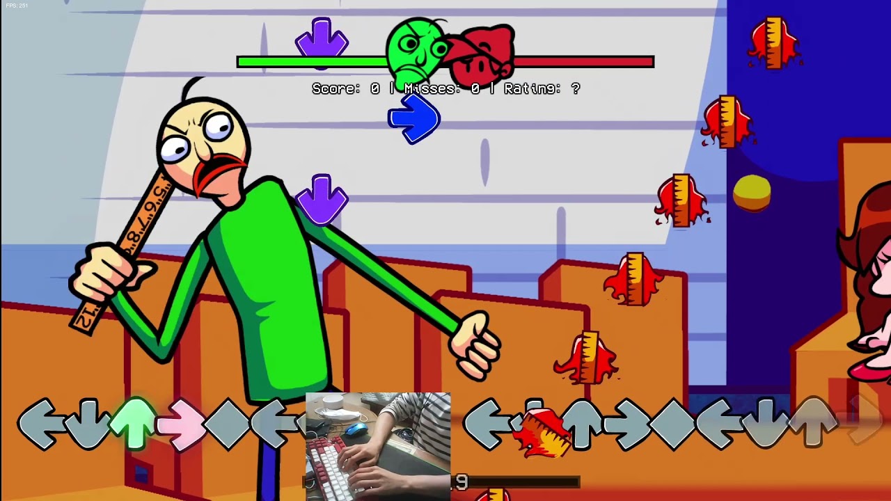 [FNF]BALDI MOD DISSMISSAL BUT 9KEY GOD MODE CLEAR!!!!! - YouTube