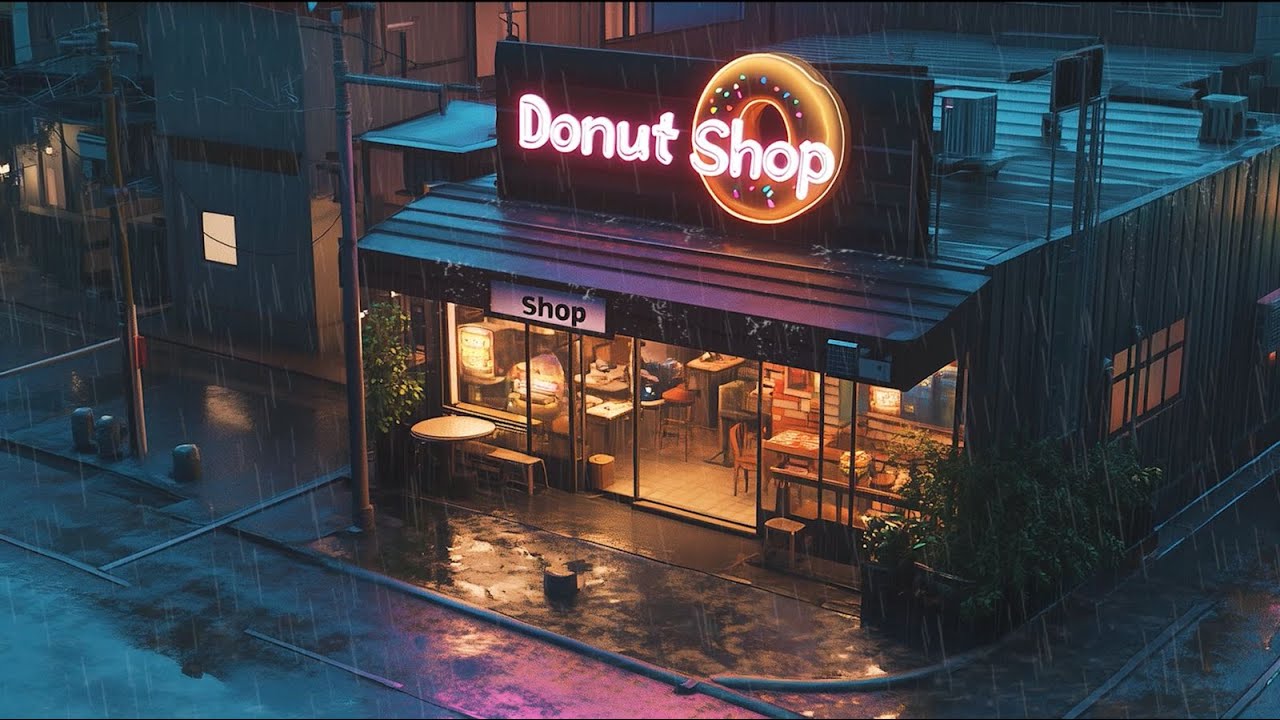 Fresh Donuts and Bakery Ambience 🌧️🍩 Relaxing Lofi Hip Hop Music - YouTube