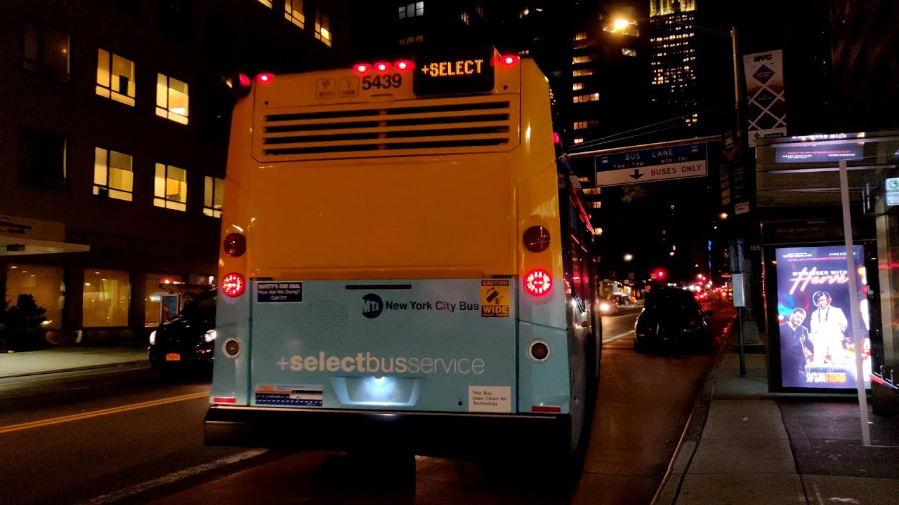 MTA New York City Bus 2016 Nova Bus LFS Artic 5439 On The M34 +Select ...