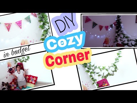 How to create a cozy corner in a budget || Easy room corner decoration ...