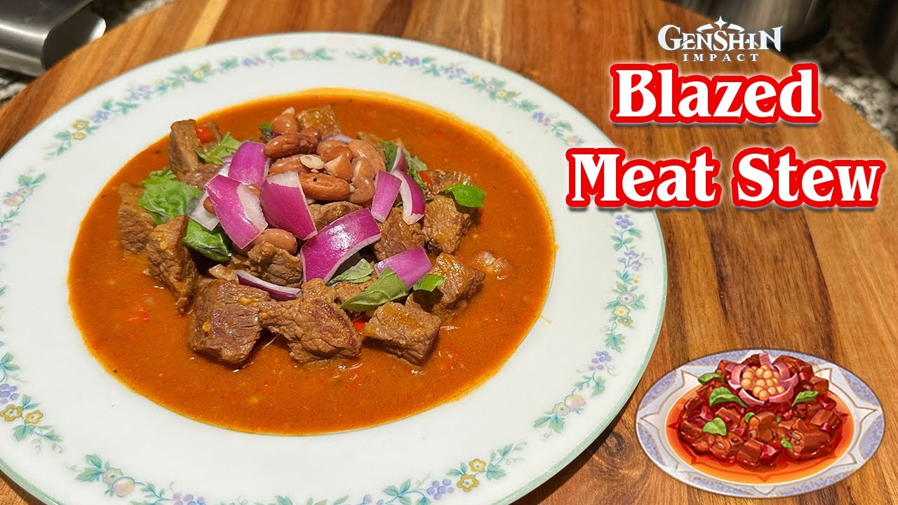 Blazed Meat Stew Recipe from Genshin Impact | ALEX MAKES - YouTube