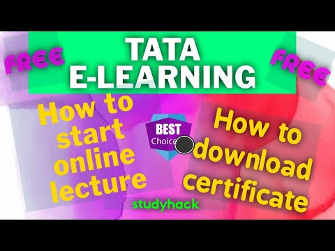 TATA E-LEARNING/How to start online lecture/ how to download ...