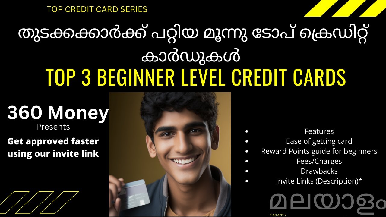 Top 3 Credit Cards for Beginners - Malayalam | 360 Money | How to apply ...