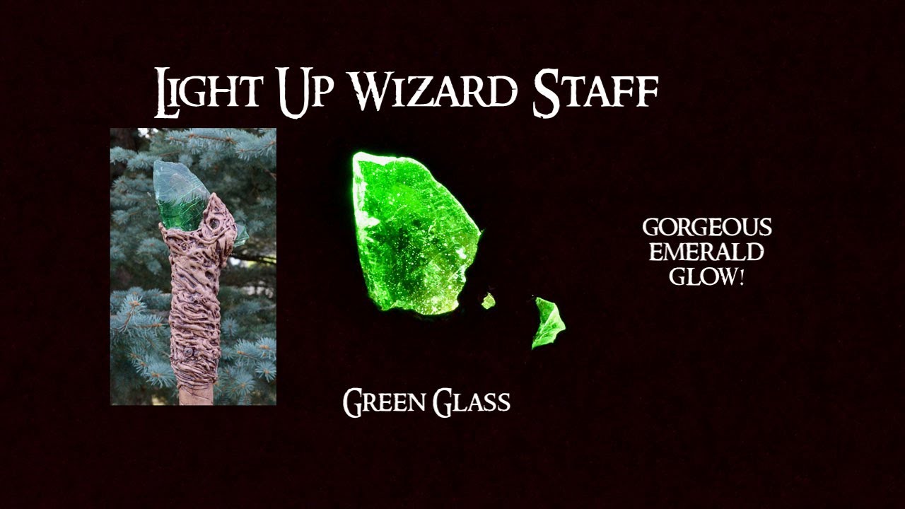 Light Up Green Glass Crystal Wizard Staff 12/04/23 - YouTube