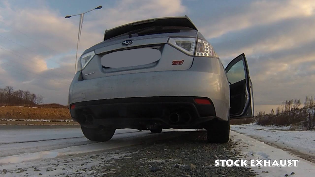 Subaru Impreza STI GRB JDM - Stock Exhaust vs Greddy Exhaust - YouTube