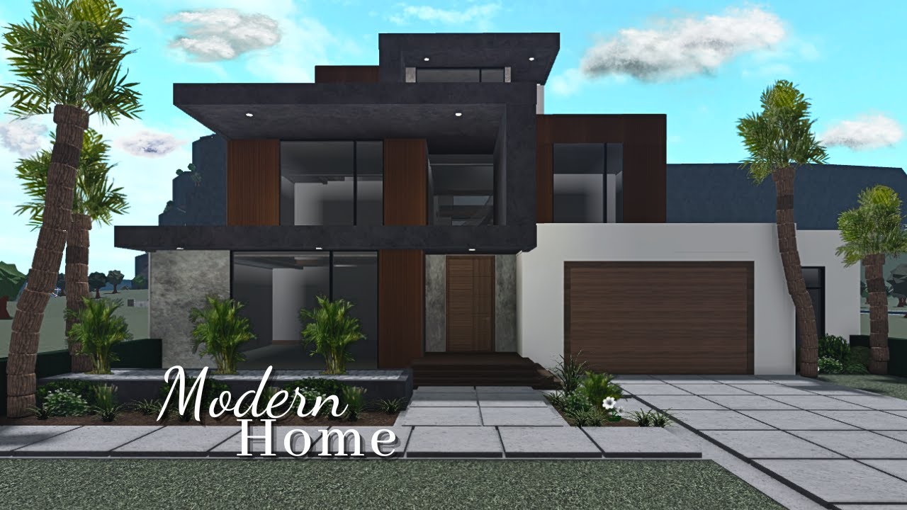 Bloxburg: Modern Home| House Build| Roblox| Realistic Home - YouTube