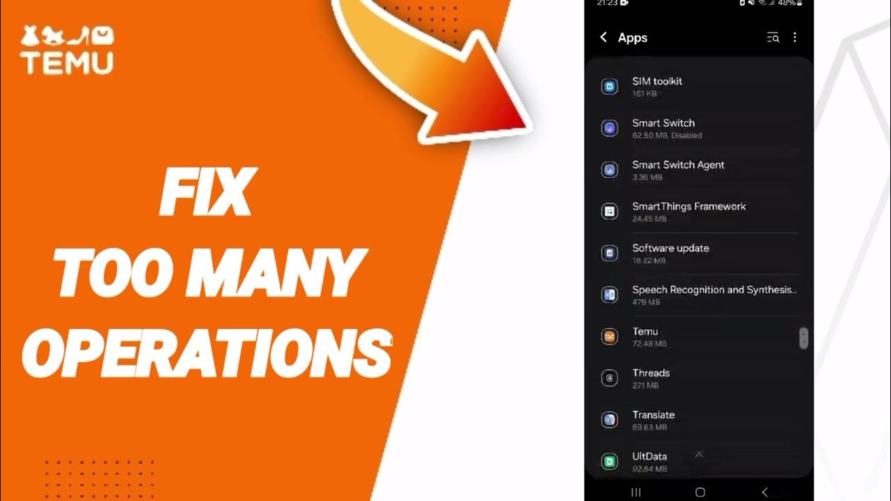 How To Fix Too Many Operations On Temu App 2025 - YouTube