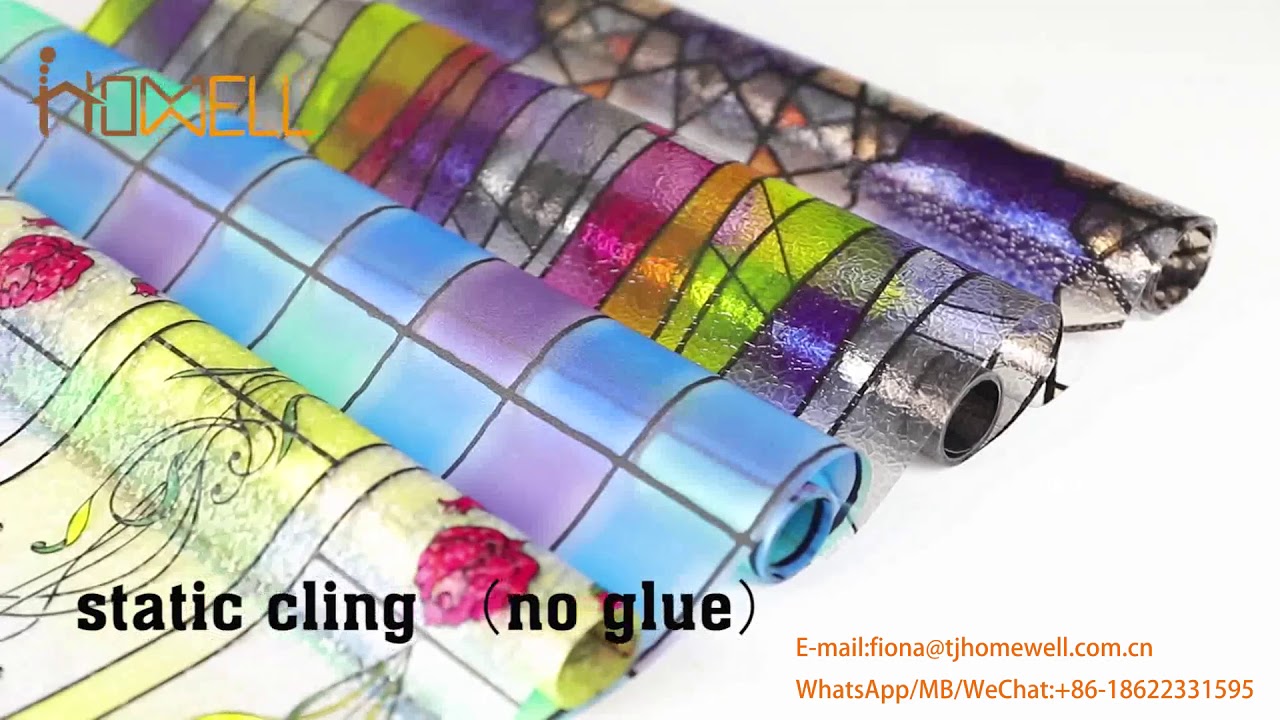 printing colorful window film,decorative colorful film,decorate window ...