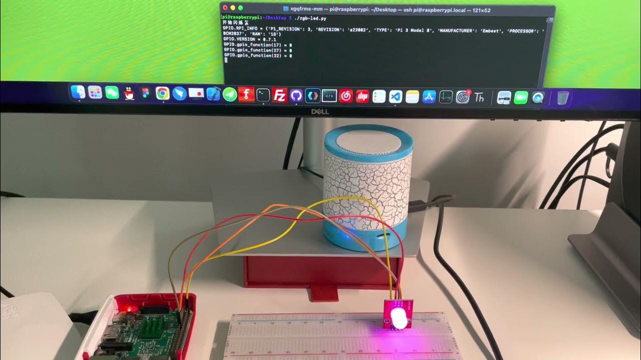 use Raspberry Pi and Python to control the Keyes RGB LED 140C50 - YouTube