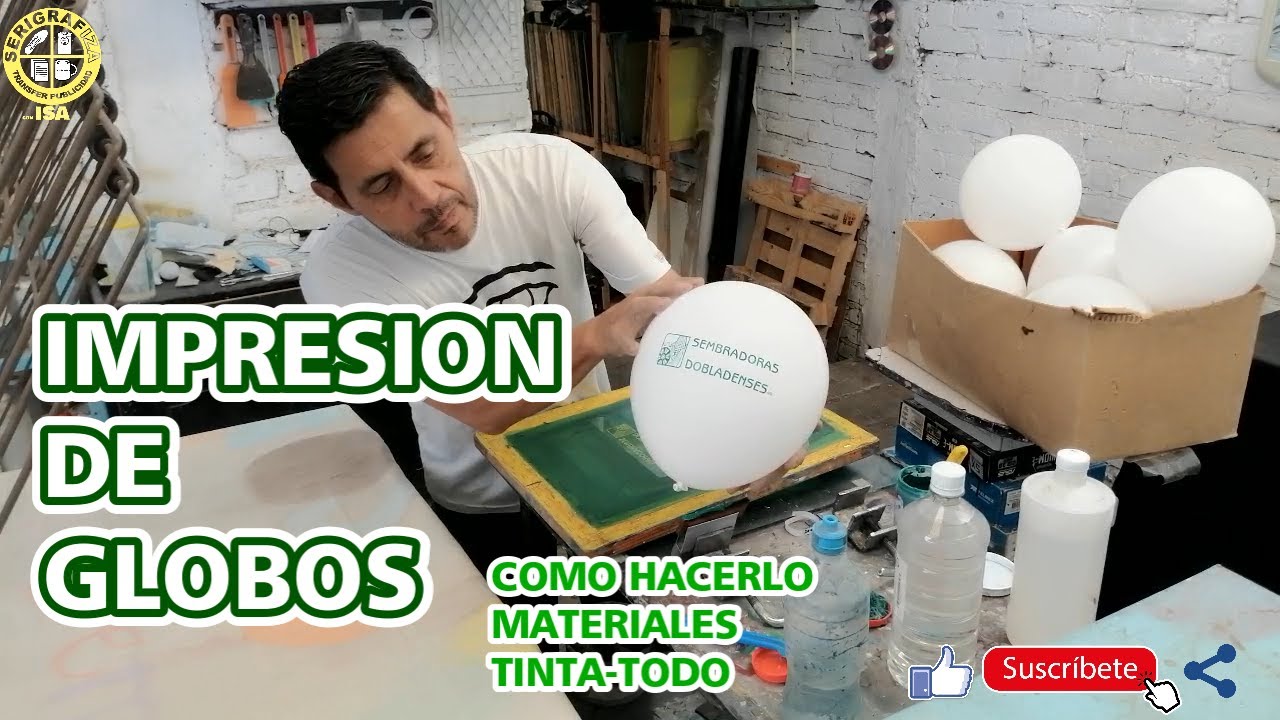 IMPRESION DE GLOBOS (Como Hacerlo, Materiales,Tintas,Todo) - YouTube
