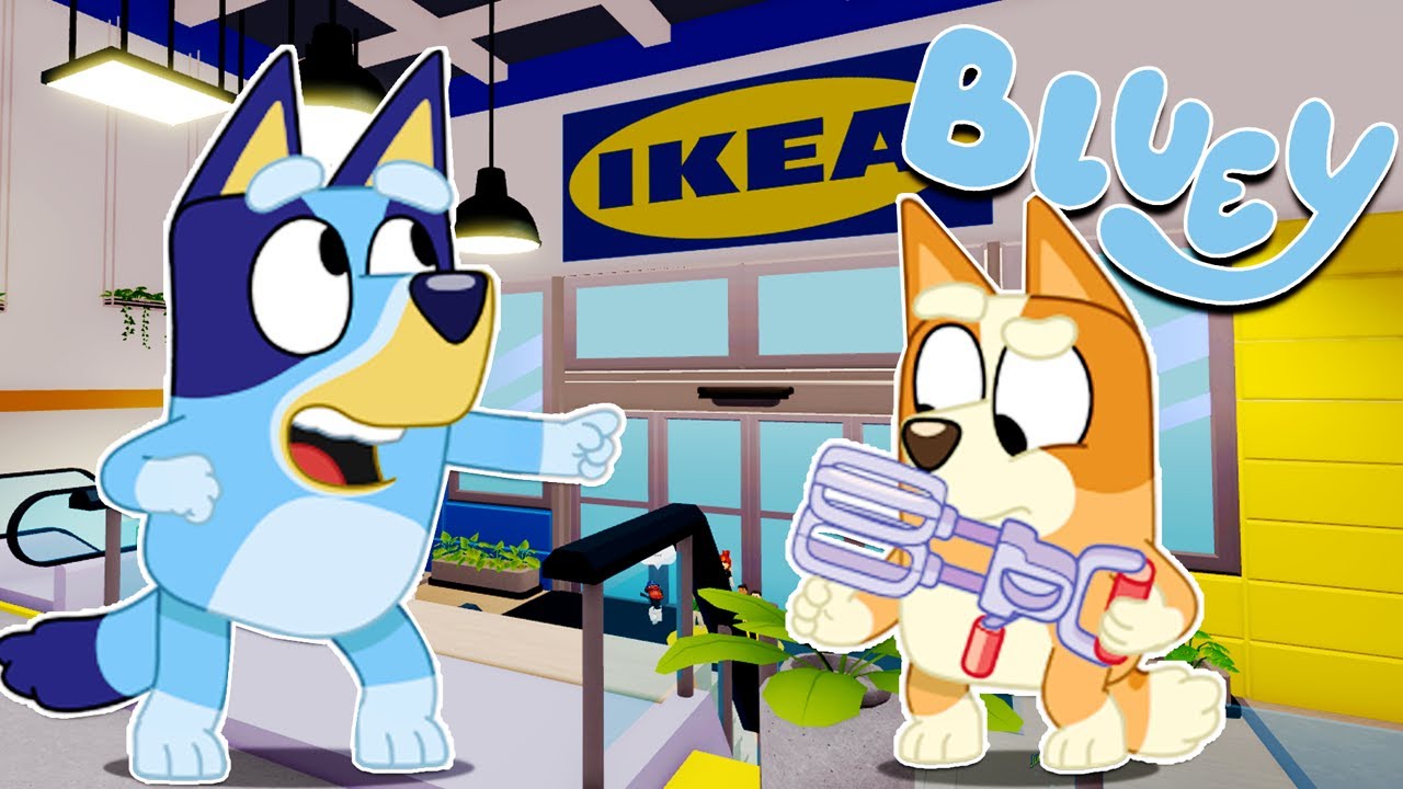 BLUEY y BINGO TRABAJAN en IKEA por un DIA | Las Aventuras de BLUEY en ...