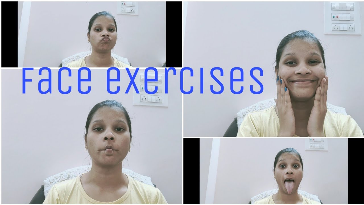 How to reduce face fat in telugu// how to do face exercises in Telugu ...
