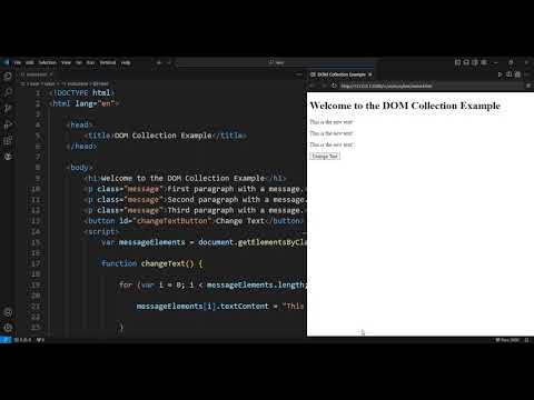 JavaScript HTML DOM Collections - YouTube