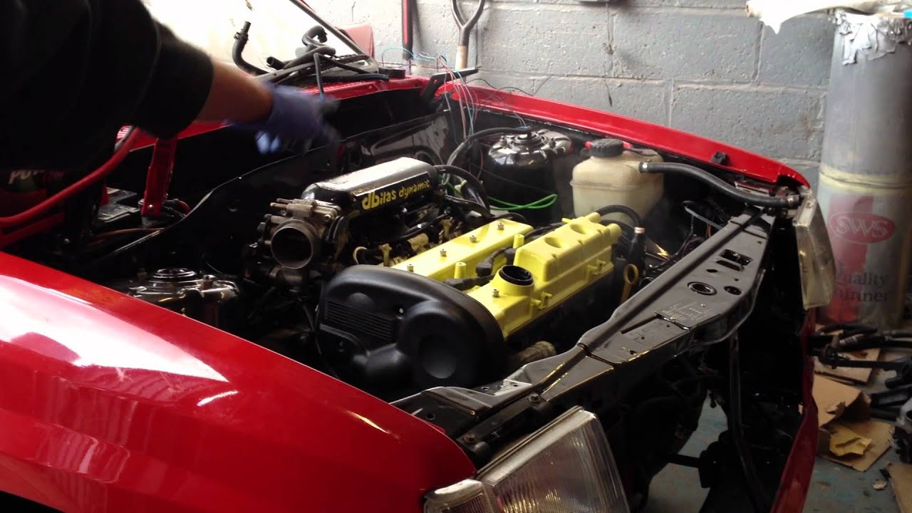 Vauxhall Nova 1.6 16v (x16xe) Conversion - First Fire Up! - YouTube