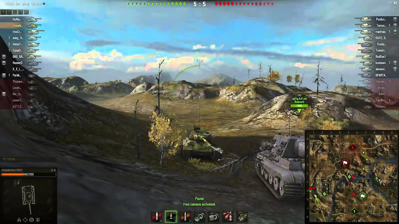 WOT - IS6 - Tundra - 5 Kills - YouTube