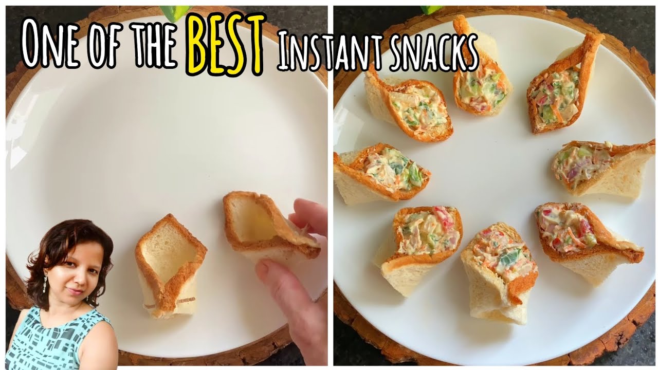 Delicious Bread Pockets | Healthy Version Party Snack | Bread Snack ...