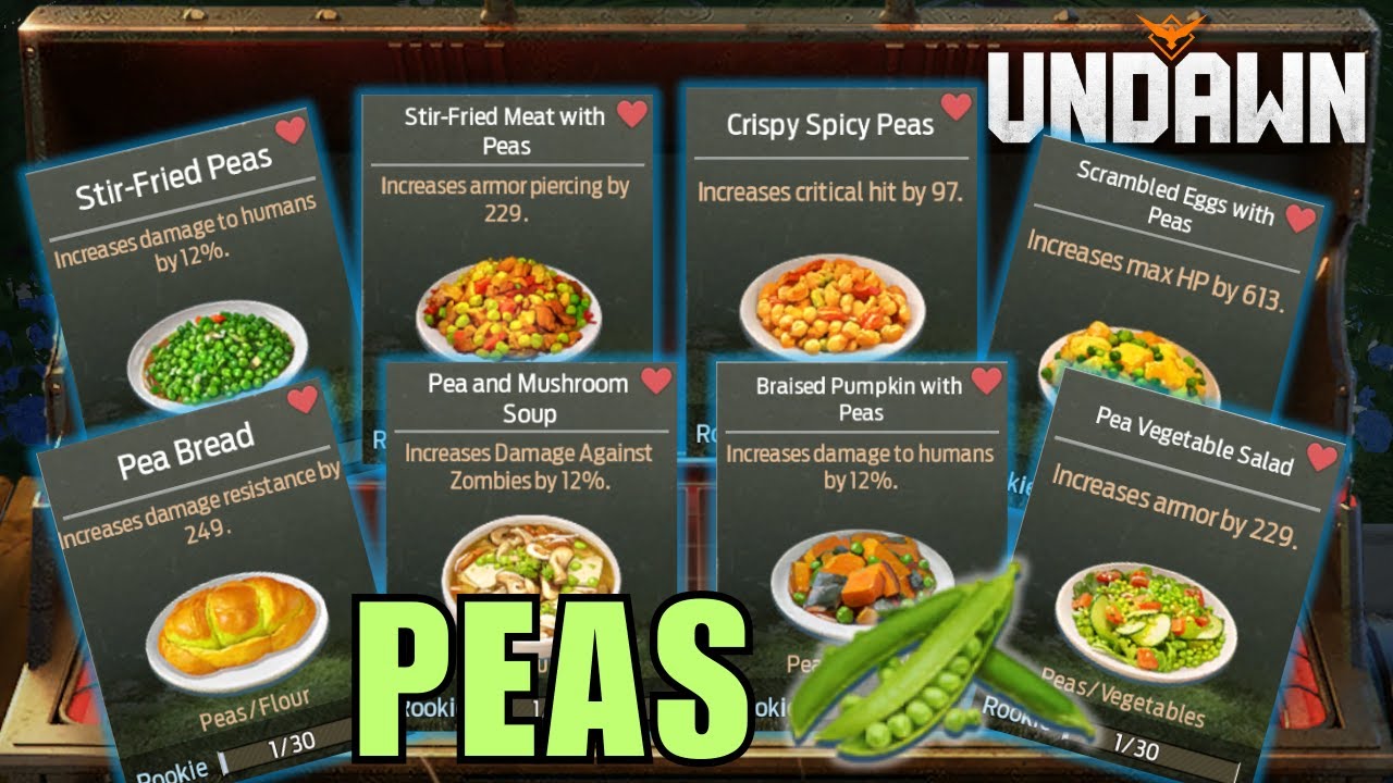 NEW RECIPE PEAS | UNDAWN GARENA - YouTube