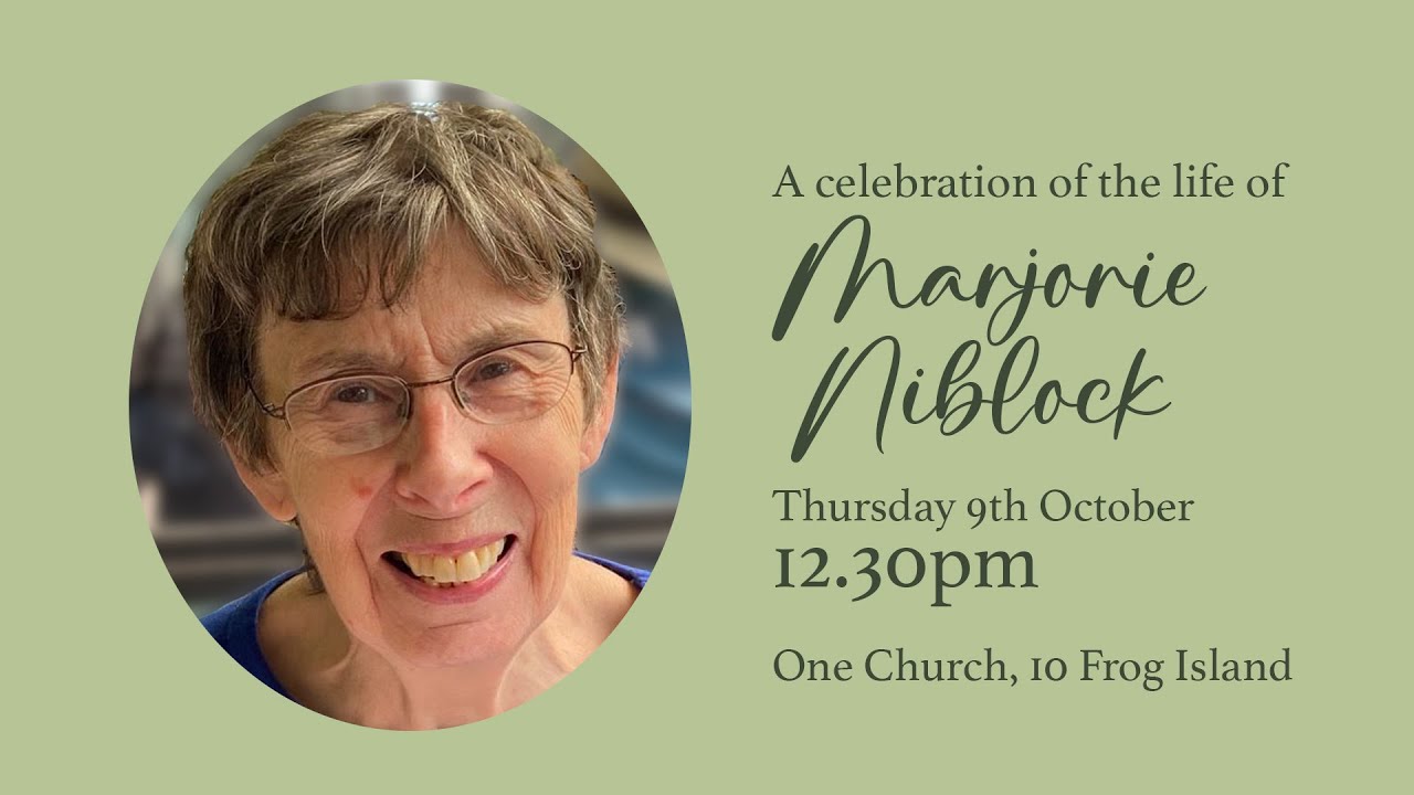 Marje Niblock - A Service of Celebration (9th October 2025, 12.30pm ...