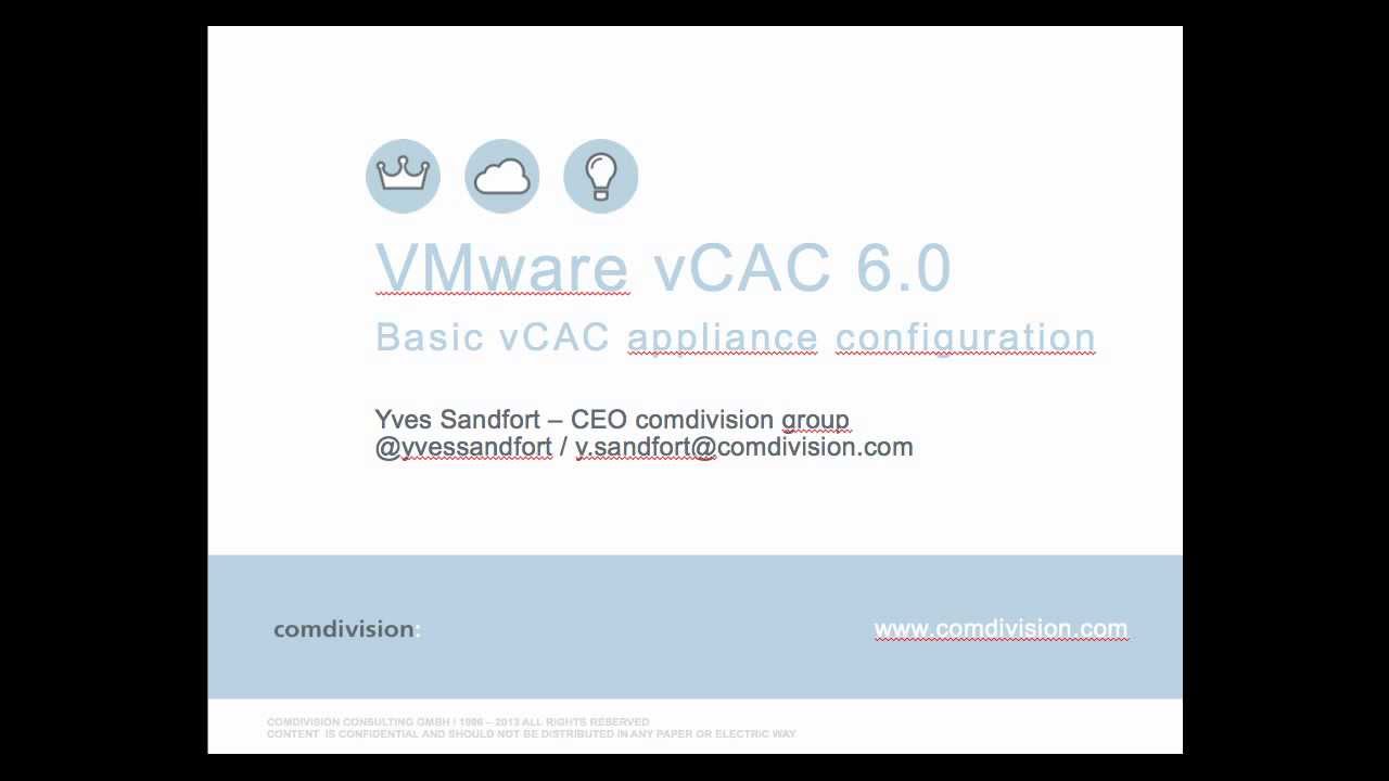 VMware vCAC 6.0 - Basic vCAC appliance configuration by Yves Sandfort ...