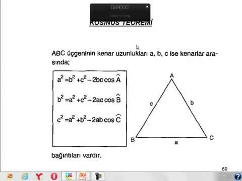 kosinus teoremi konu anlatimi ve sekilli soru cozumleri - YouTube