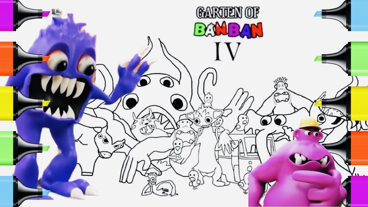 Garten of BanBan 4 New Coloring Pages | How to color All New BOSSES ...