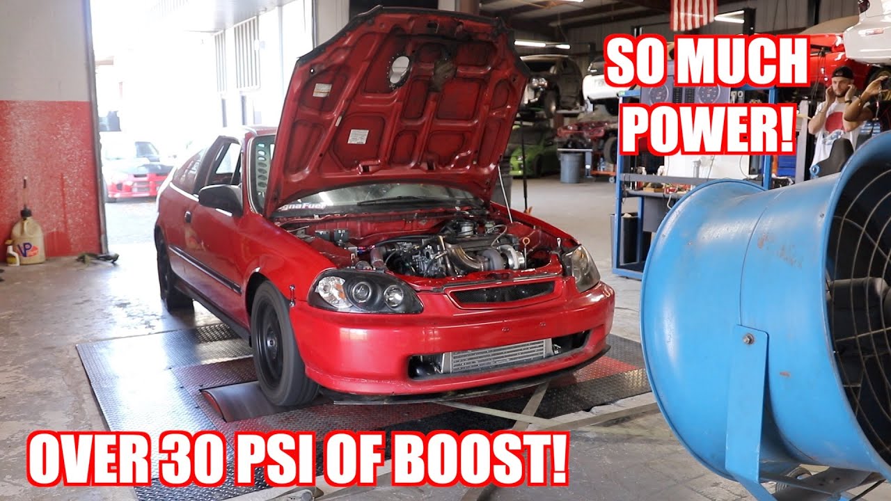 Our AWD Turbo Civic Build Hits The Dyno! - YouTube