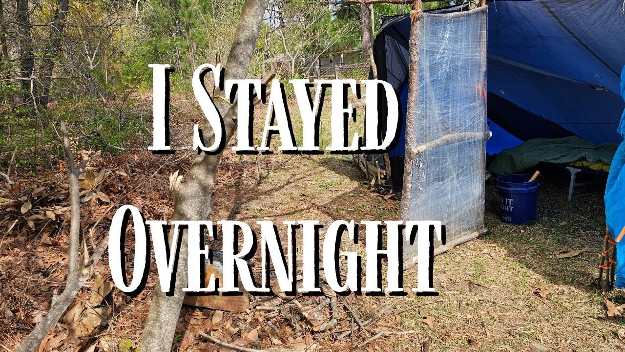 1st Overnighter IN My Permanent Base Camp. - YouTube