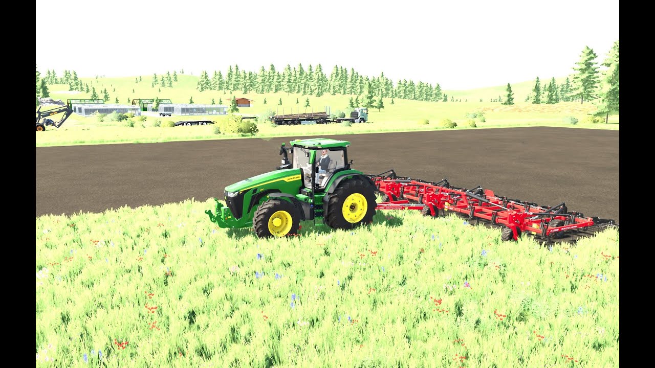 FS22 No Mans Land 002 Szklarnie. Pierwsze zwierzęta i pierwsze pole. - YouTube