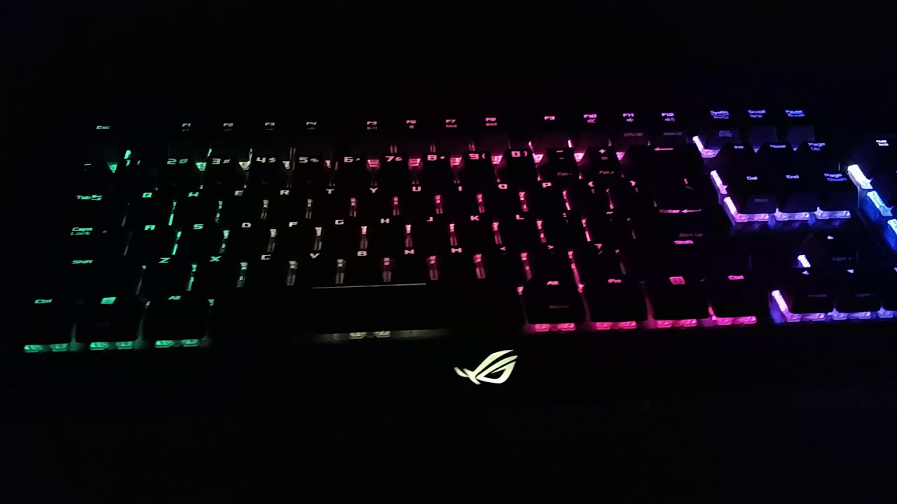 ASUS ROG Claymore Mechanical Keyboard Lighting Effects - YouTube