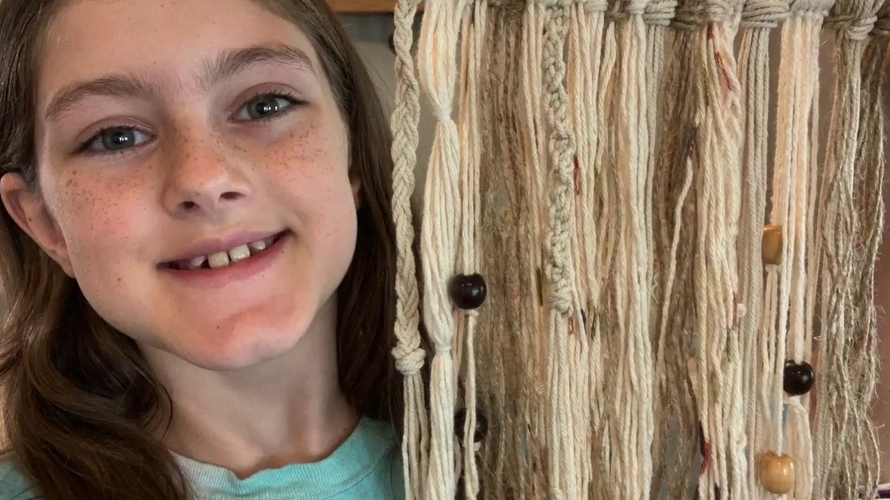 Macrame Wall Hanging in sign language - YouTube