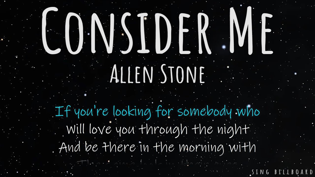 Allen Stone - Consider Me (Realtime Lyrics) - YouTube