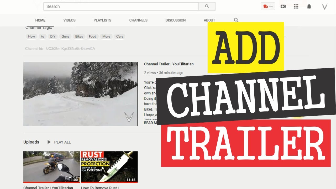How to Add a Trailer to your YouTube Channel - YouTube