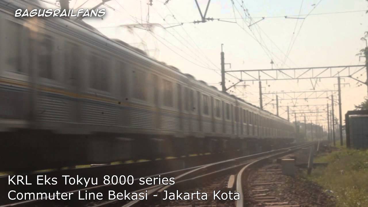 [KCJ] KRL Eks Tokyu 8000 series Memasuki Stasiun Cakung - YouTube