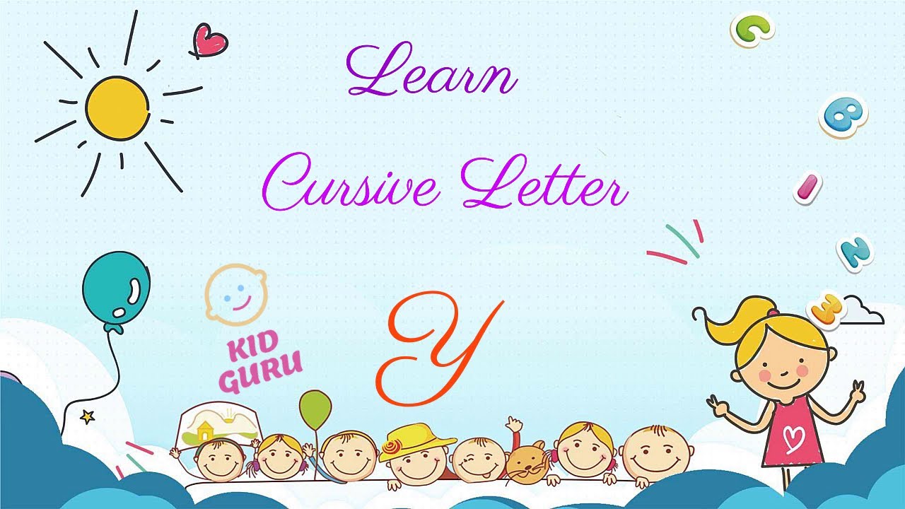 Cursive Writing | Capital Letter ‘Y’ | KID GURU - YouTube