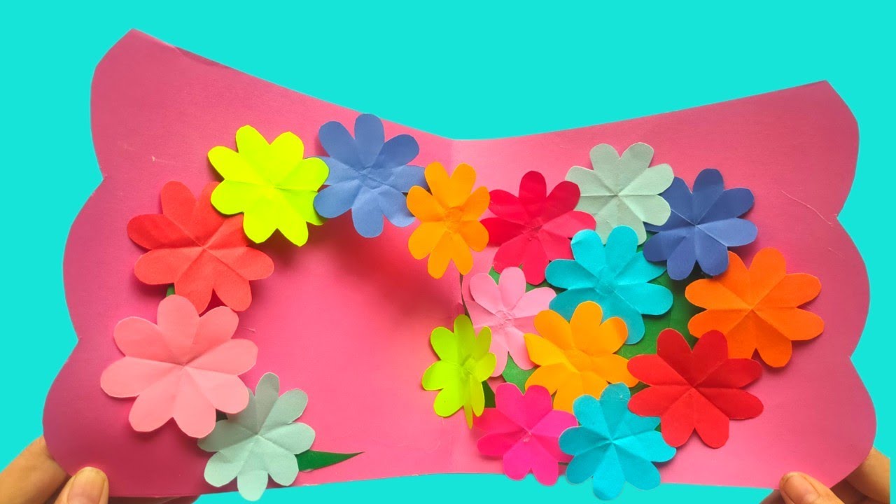 Amazing!!! DIY flower POP UP Card | paper craft @Tonniartandcraft - YouTube