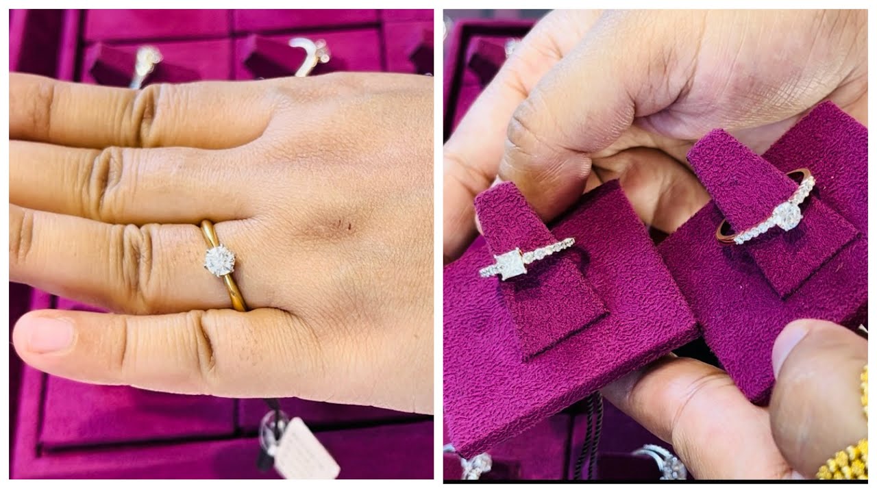 Solitaire diamond ring 💍 in light weight 😍 and fancy ring design with ...